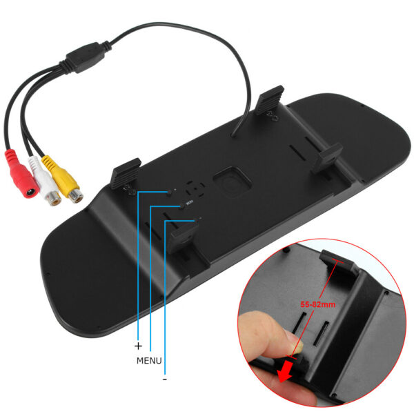 Universal Reverse Camera Set-5" Clip Over Display Night View CCD Camera ...