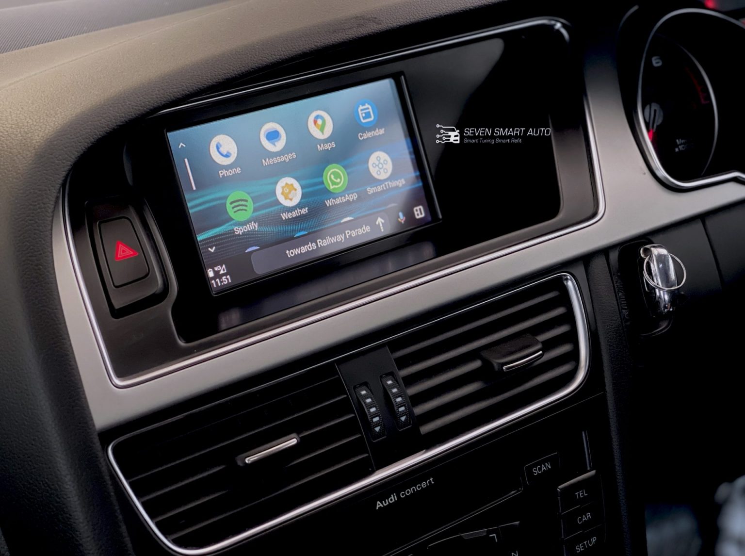 Audi A4 Low 08-13 Wireless CarPlay Android Auto | Seven Smart Studios