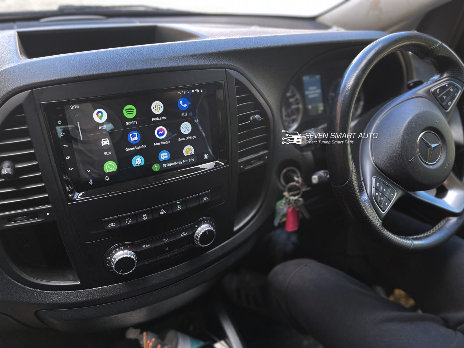 Nakamichi Mercedes Vito W447 14-22 Infotainment Wireless CarPlay ...
